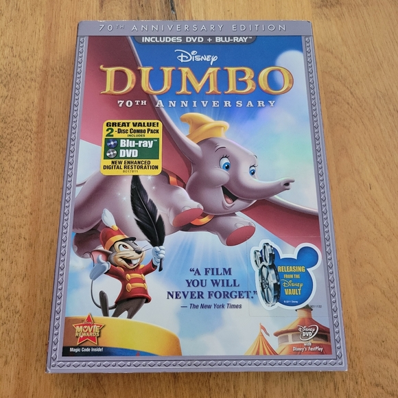 Disney | Media | Dumbo Twodisc 7th Anniversary Edition Bluray Dvd Combo Pack Read Descript ...